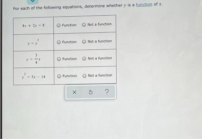 Solved For each of the following equations, determine | Chegg.com