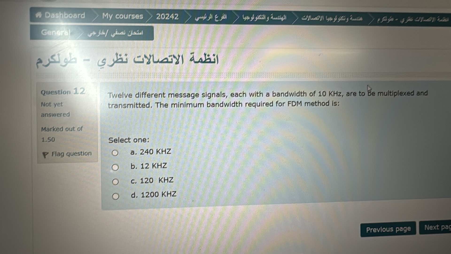 Solved Twelve different message signals, each with a | Chegg.com