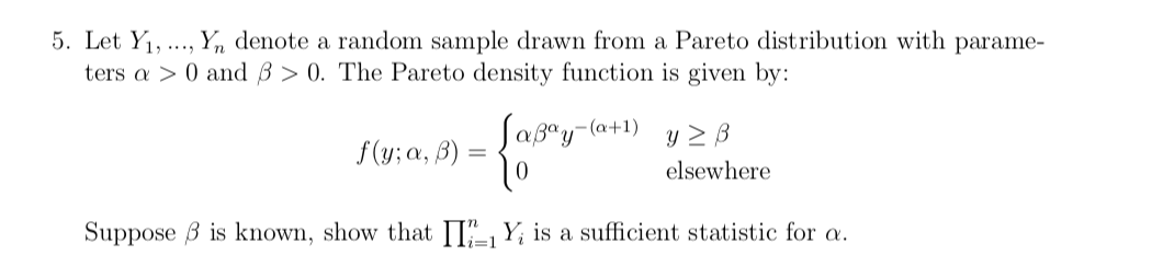 Solved Let Y1,dots,Yn ﻿denote a random sample drawn from a | Chegg.com