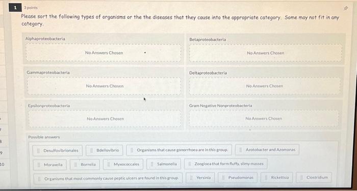 Solved Please sort the following types of organisms or the | Chegg.com