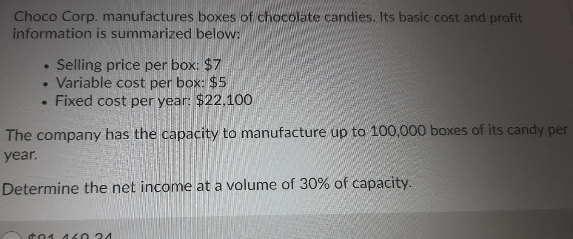 Solved Choco Corp. manufactures boxes of chocolate candies. | Chegg.com