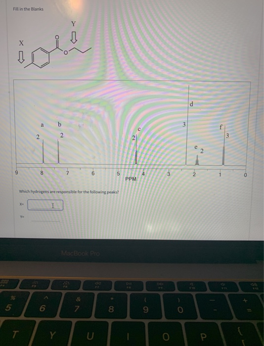 Solved Fill in the Blanks Which hydrogens are responsible | Chegg.com