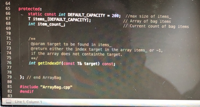 Solved ArrayBag.cpp include "ArrayBag.hpp" 10 11 / default | Chegg.com