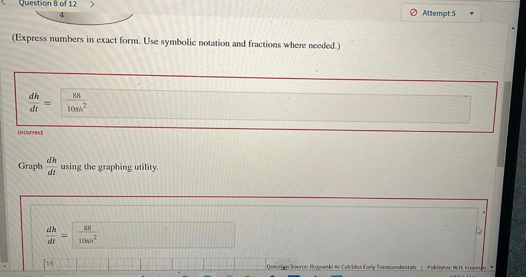 Solved (Express numbers in exact form. Use symbolic notation | Chegg.com