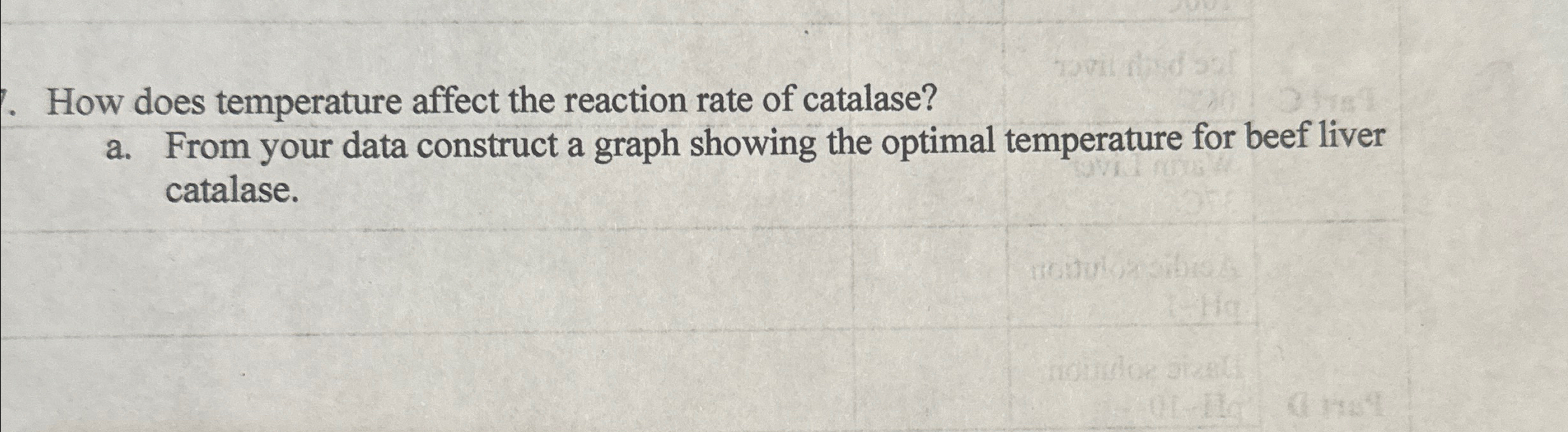 Solved How does temperature affect the reaction rate of | Chegg.com