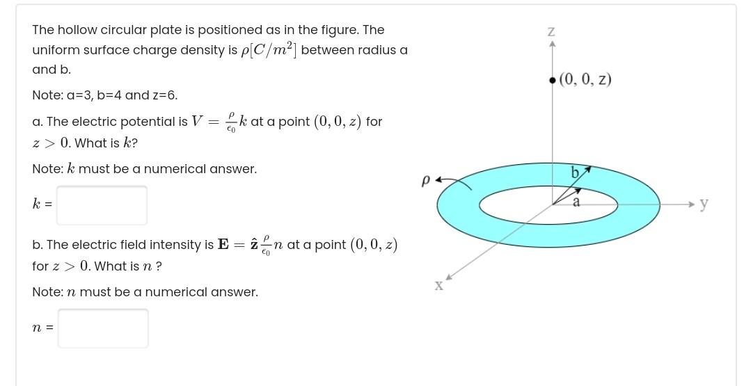 Solved The hollow circular plate is positioned as in the | Chegg.com