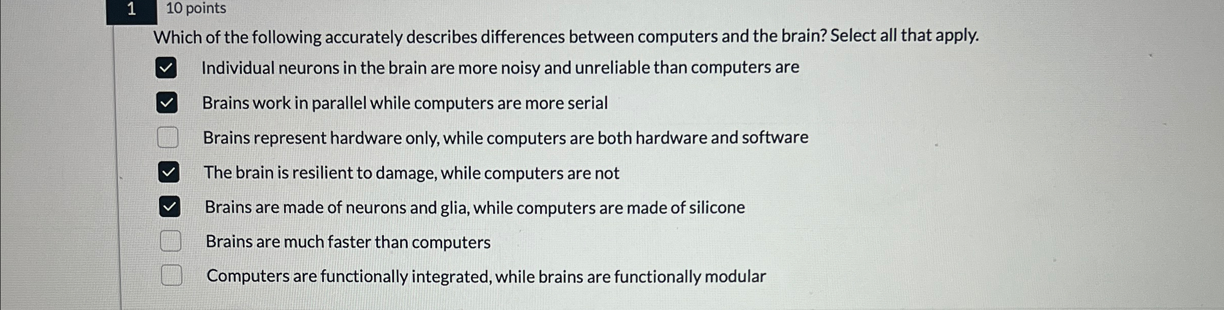 Solved 10 ﻿pointsWhich of the following accurately describes | Chegg.com