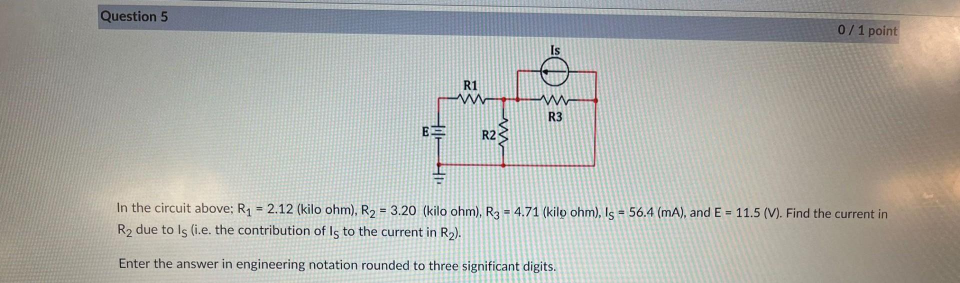 Solved In the circuit above; R1=2.12 (kilo ohm), R2=3.20 | Chegg.com