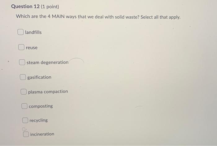 Solved Which are the 4 MAIN ways that we deal with solid | Chegg.com