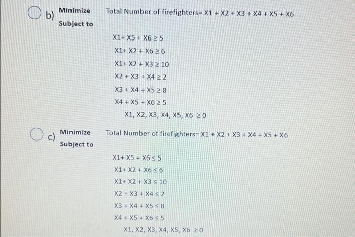 Solved In a fire department unit in Halifax, firefighters | Chegg.com