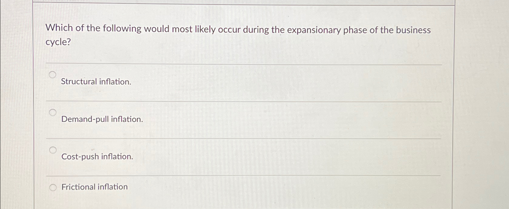 Solved Which of the following would most likely occur during | Chegg.com