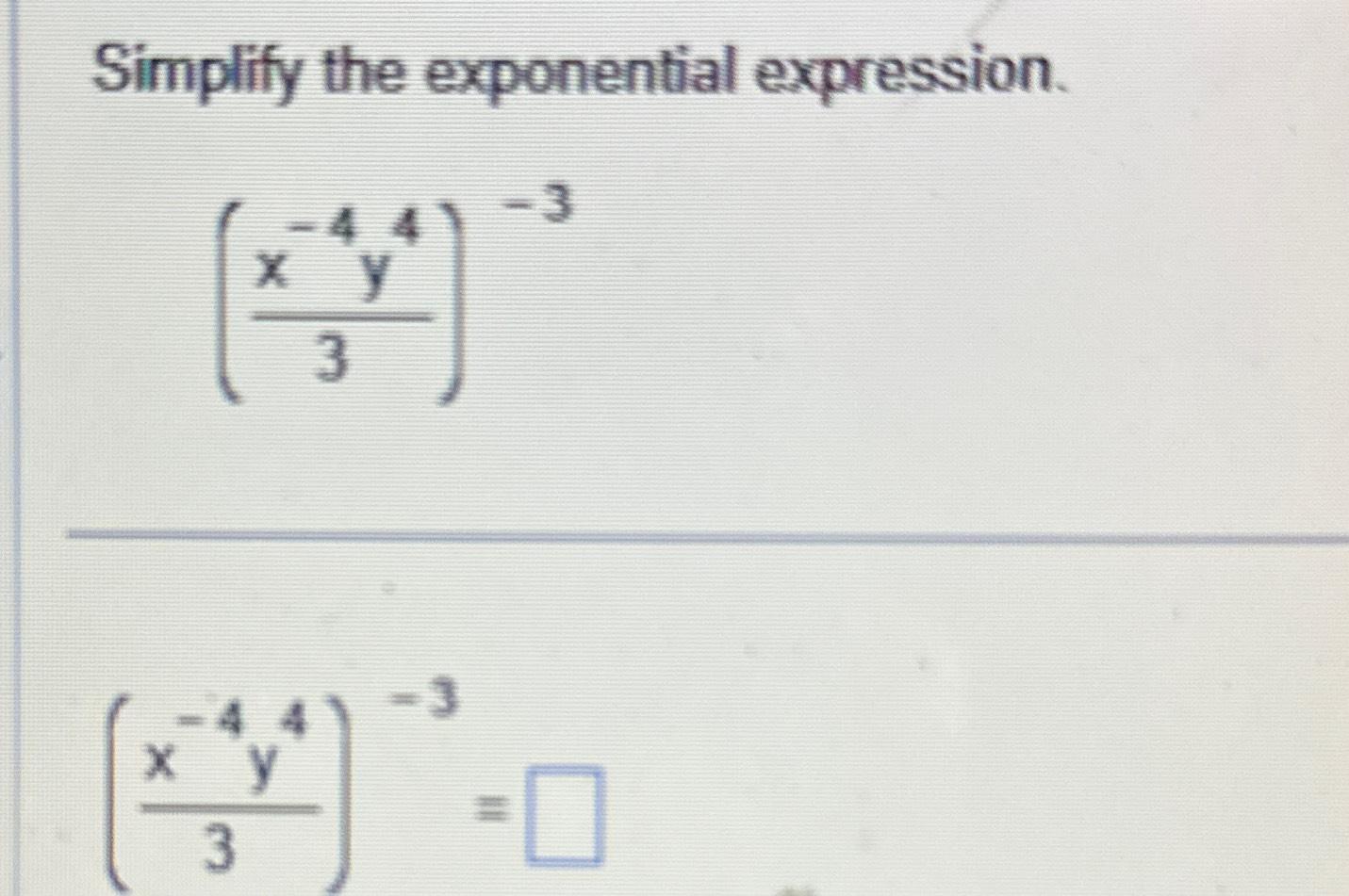 Solved Simplify the exponential | Chegg.com