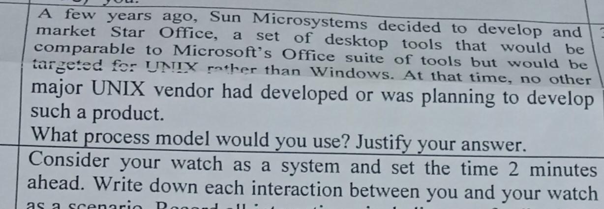 Solved A few years ago, Sun Microsystems decided to develop | Chegg.com