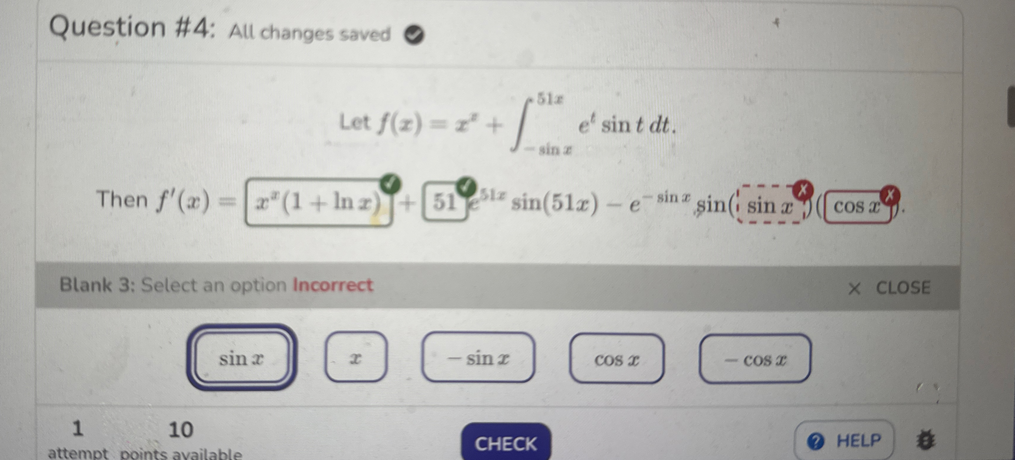 Solved Question #4: All changes savedLet | Chegg.com