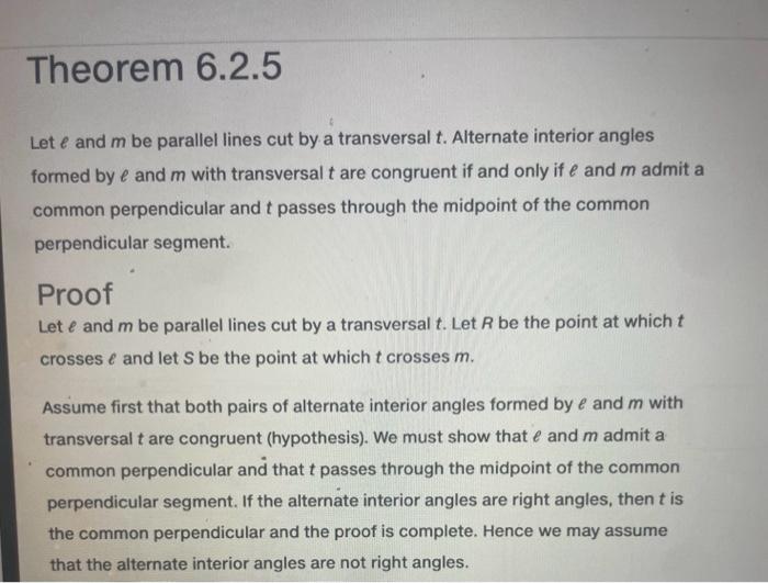 Solved 6.2.3 Complete the proof of Theorem 6.2.5므.Let ℓ and | Chegg.com