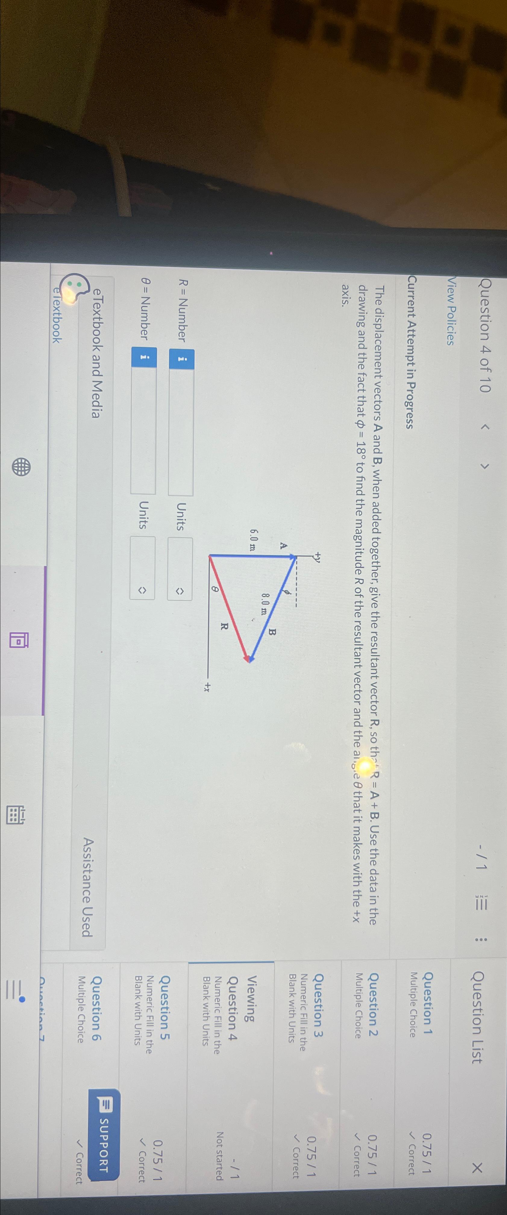 Solved Question 4 ﻿of 10-1,vdotsQuestion ListView | Chegg.com
