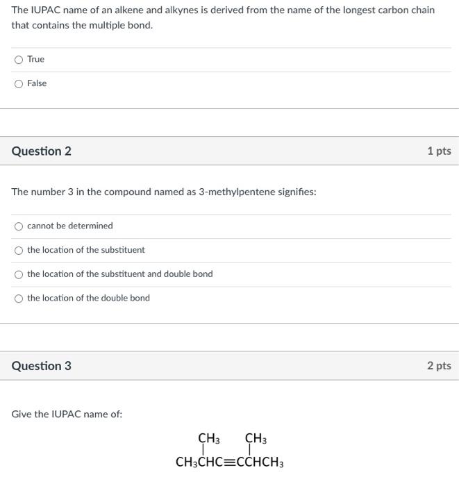 Solved There are only two kinds of unsaturated hydrocarbons. | Chegg.com