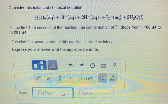 Solved Consider this balanced chemical equation: H2O2(aq) | Chegg.com