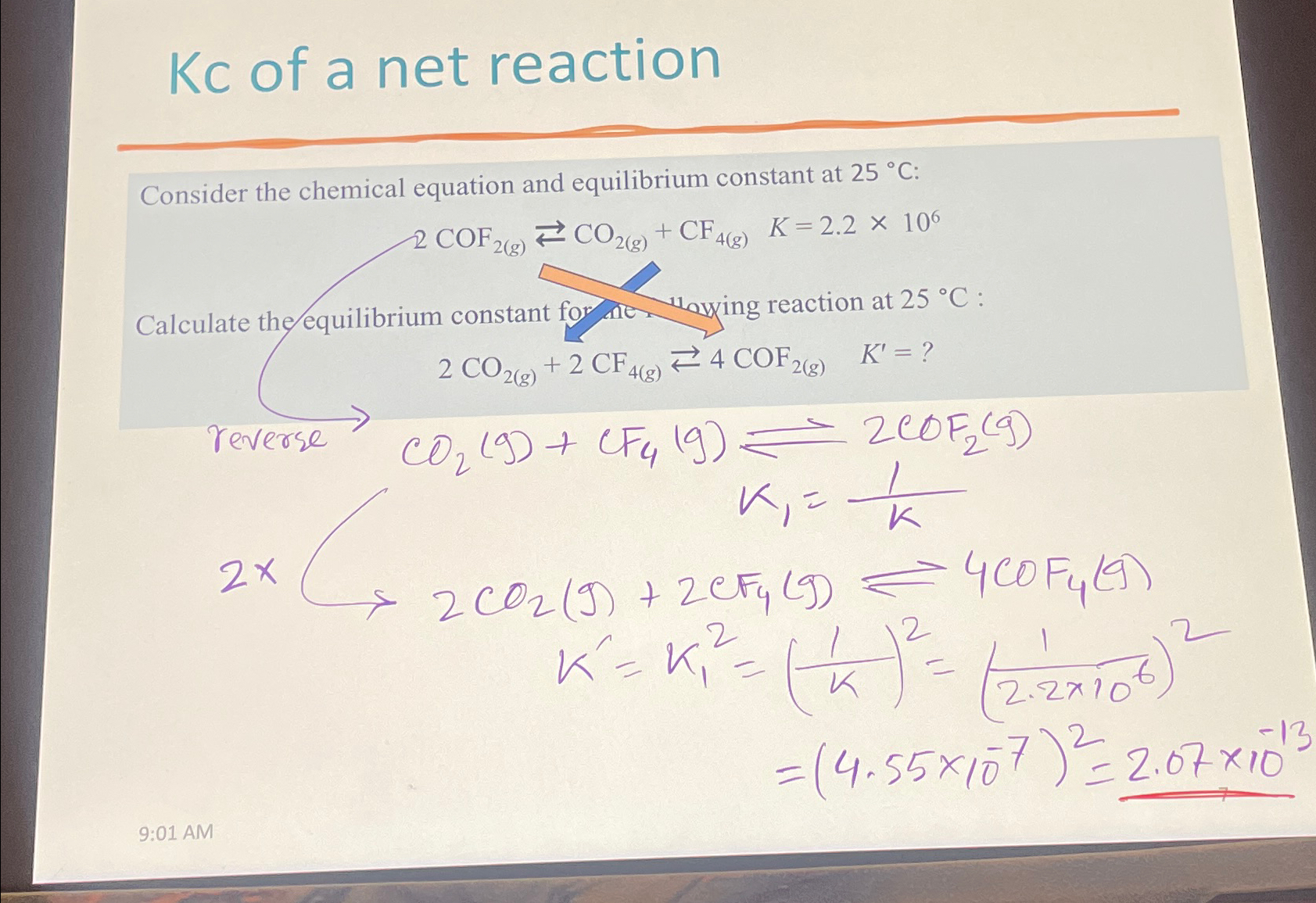 Solved Kc of a net reactionConsider the chemical equation | Chegg.com