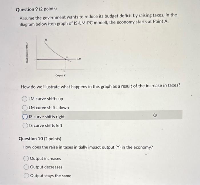 Solved Assume the government wants to reduce its budget | Chegg.com