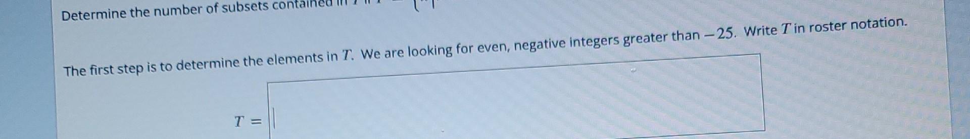 Solved Determine the number of subsets concainecomion. | Chegg.com