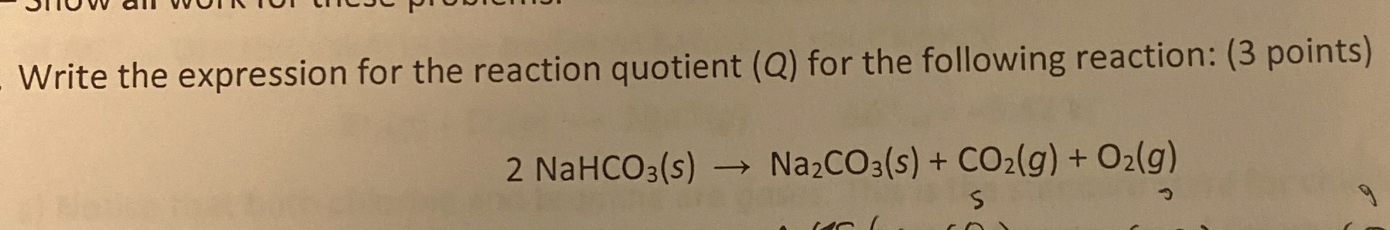 Solved Write the expression for the reaction quotient (Q) | Chegg.com