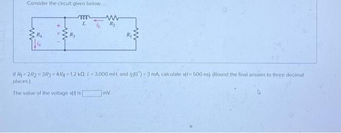 Solved Consider the circult given below. places) The value | Chegg.com