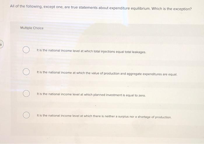 Solved All of the following, except one, are true statements | Chegg.com