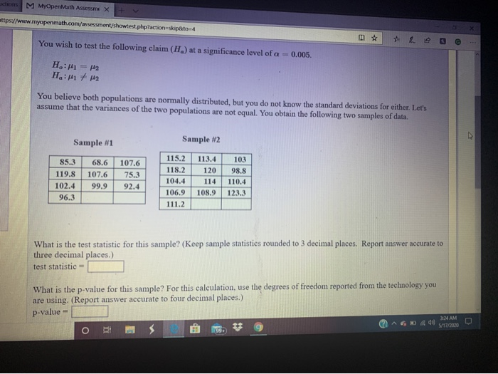 Solved dion M MyOpenMath Assessmex | Chegg.com