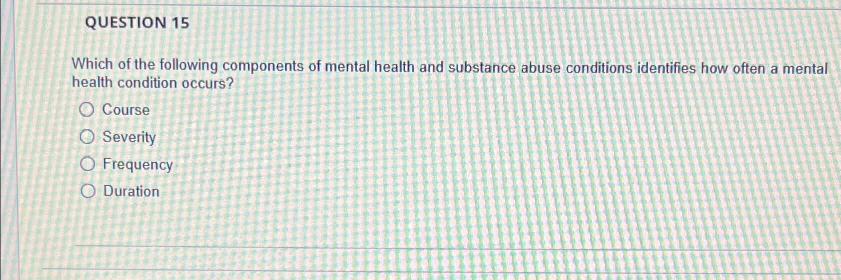 Solved QUESTION 15Which of the following components of | Chegg.com