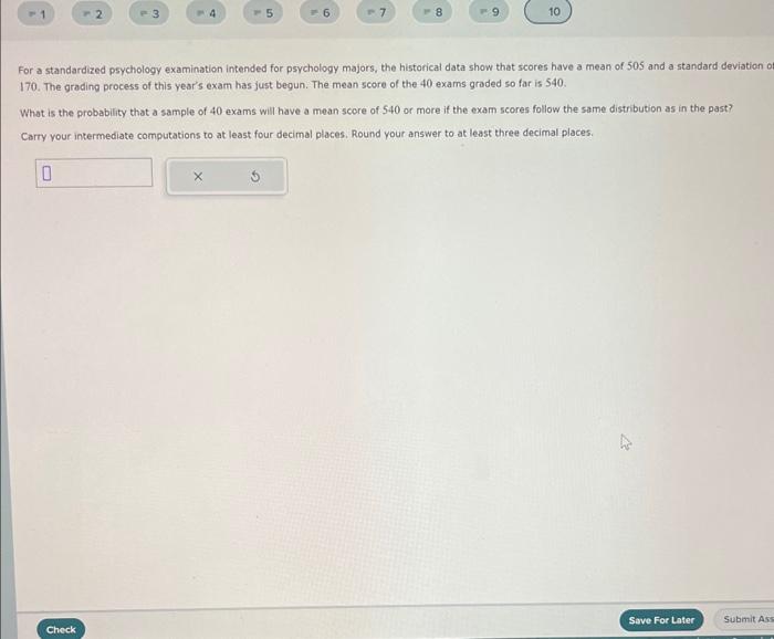 Solved For a standardized psychology examination intended | Chegg.com