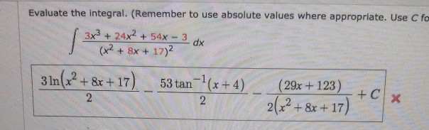 Solved Evaluate the integral. (Remember to use absolute | Chegg.com