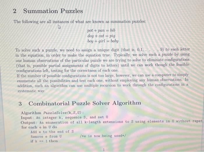 Solved 1 Multiple Recursion Is a process in which a function | Chegg.com