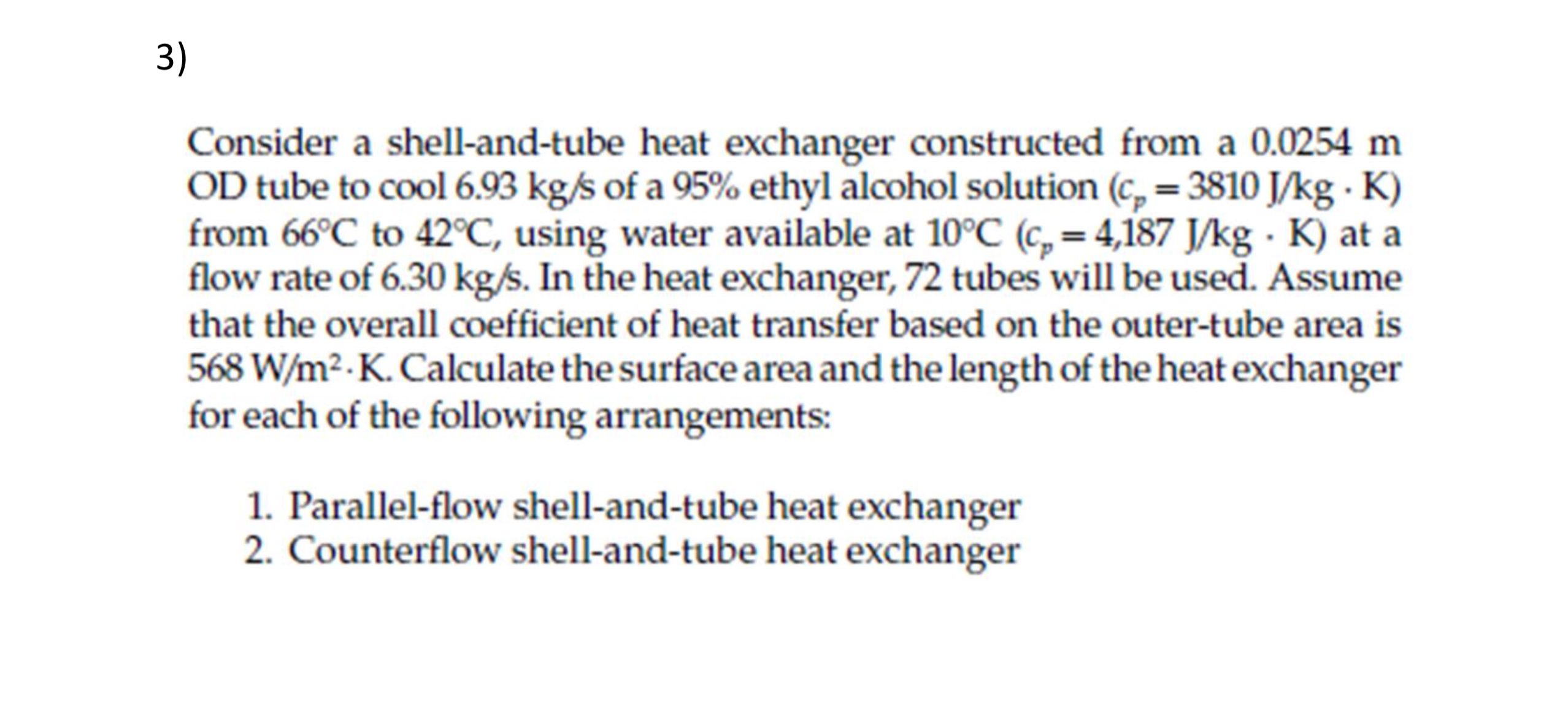 Solved Consider a shell-and-tube heat exchanger constructed | Chegg.com