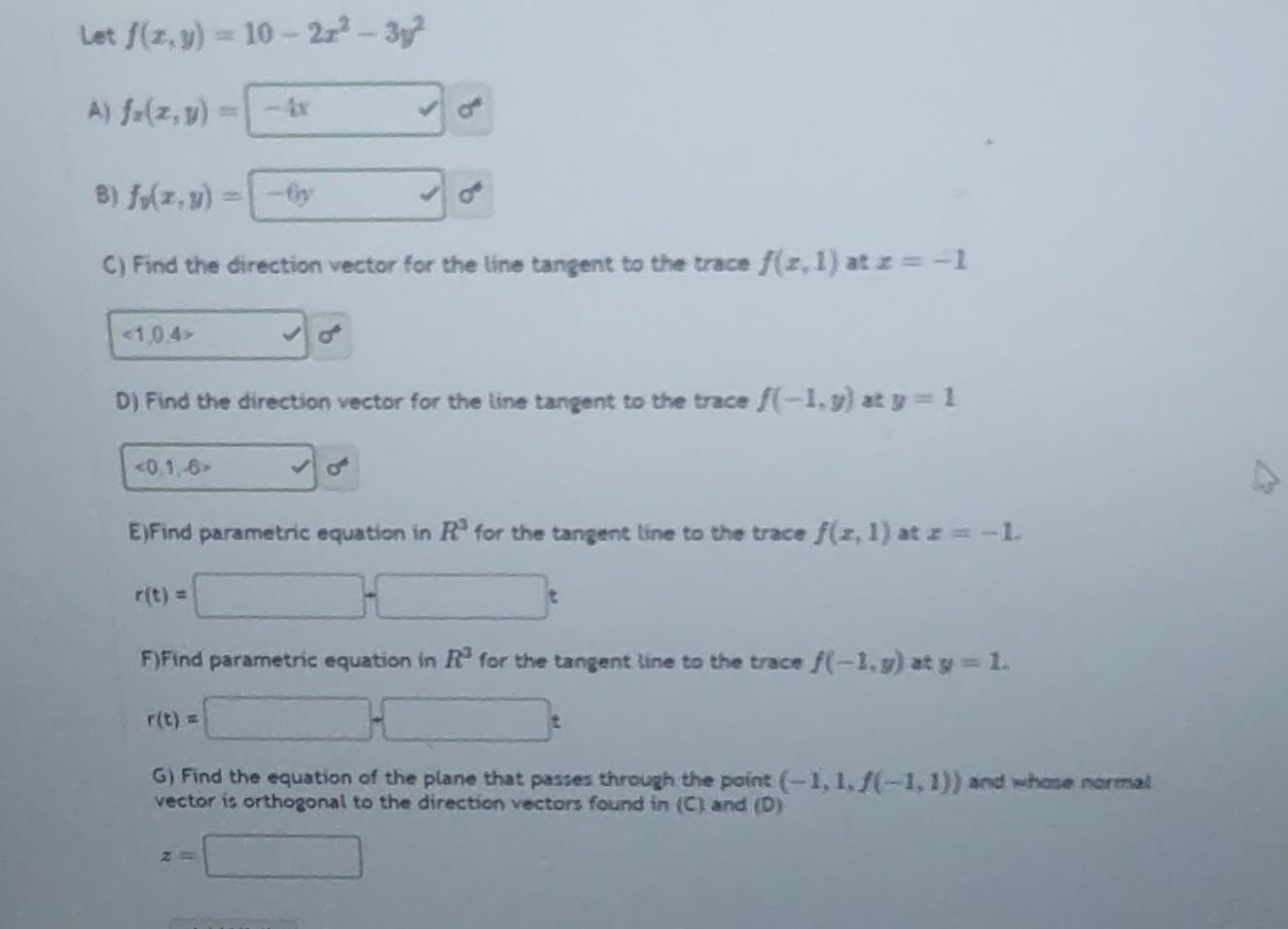 Solved F X Y 10−2x2−3y2 Fx X Y Fx X Y C Find The