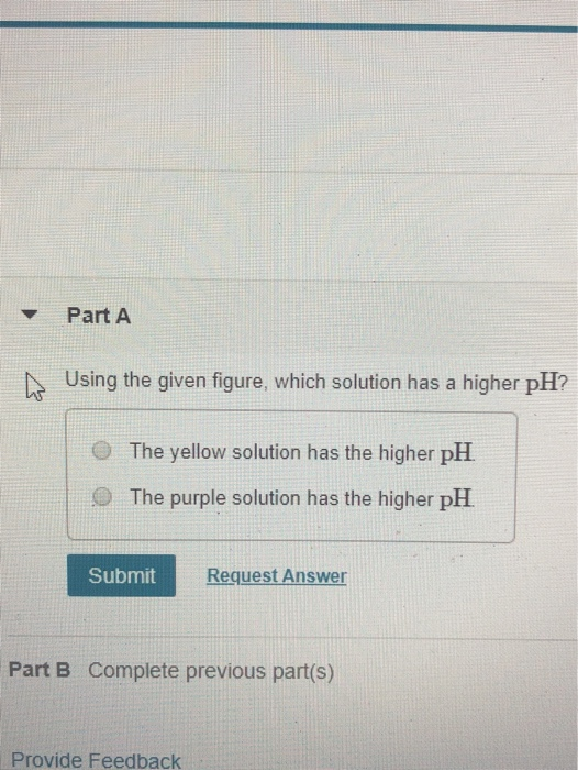 Solved Part A Using the given figure, which solution has a | Chegg.com