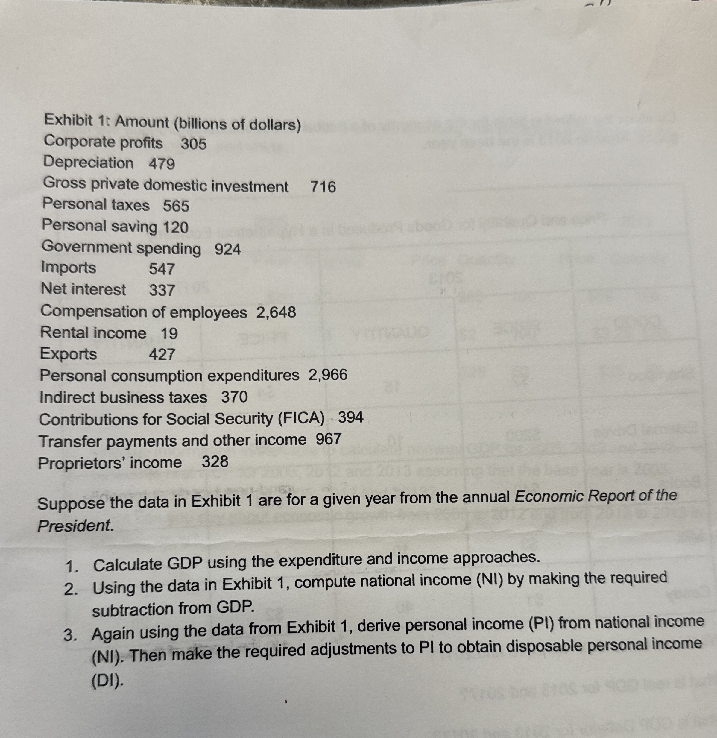Solved Exhibit 1: Amount (billions of dollars)Corporate | Chegg.com