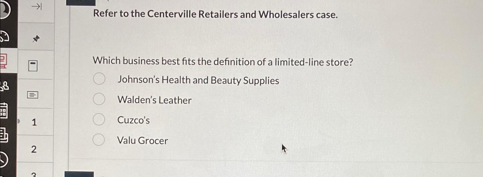 Solved Refer to the Centerville Retailers and Wholesalers | Chegg.com