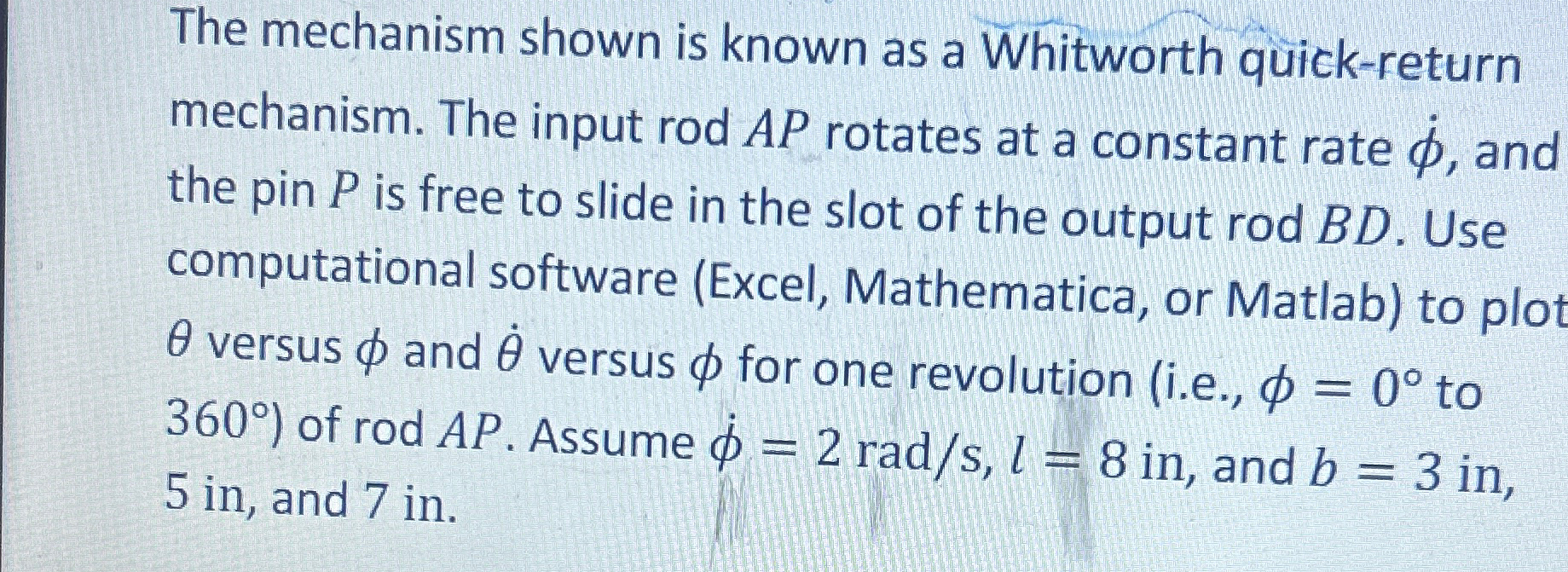 Solved The mechanism shown is known as a Whitworth | Chegg.com