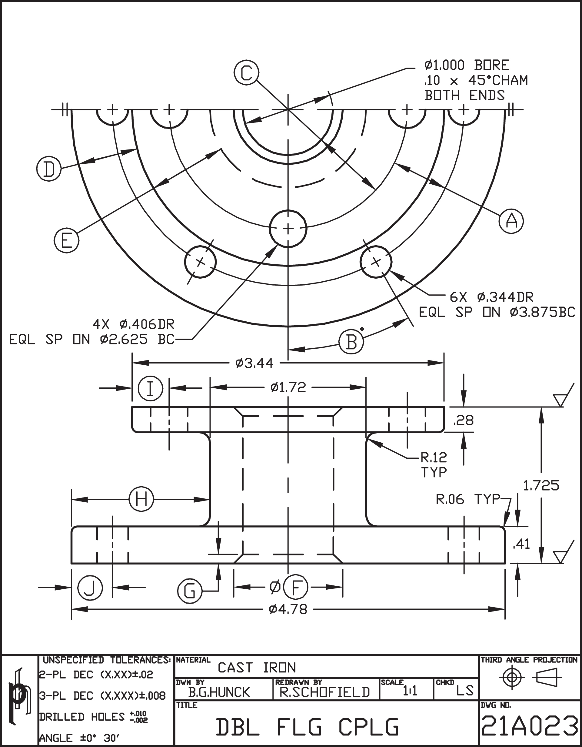 Solved Unit 6 ﻿Blueprint Reading What size rounds are | Chegg.com
