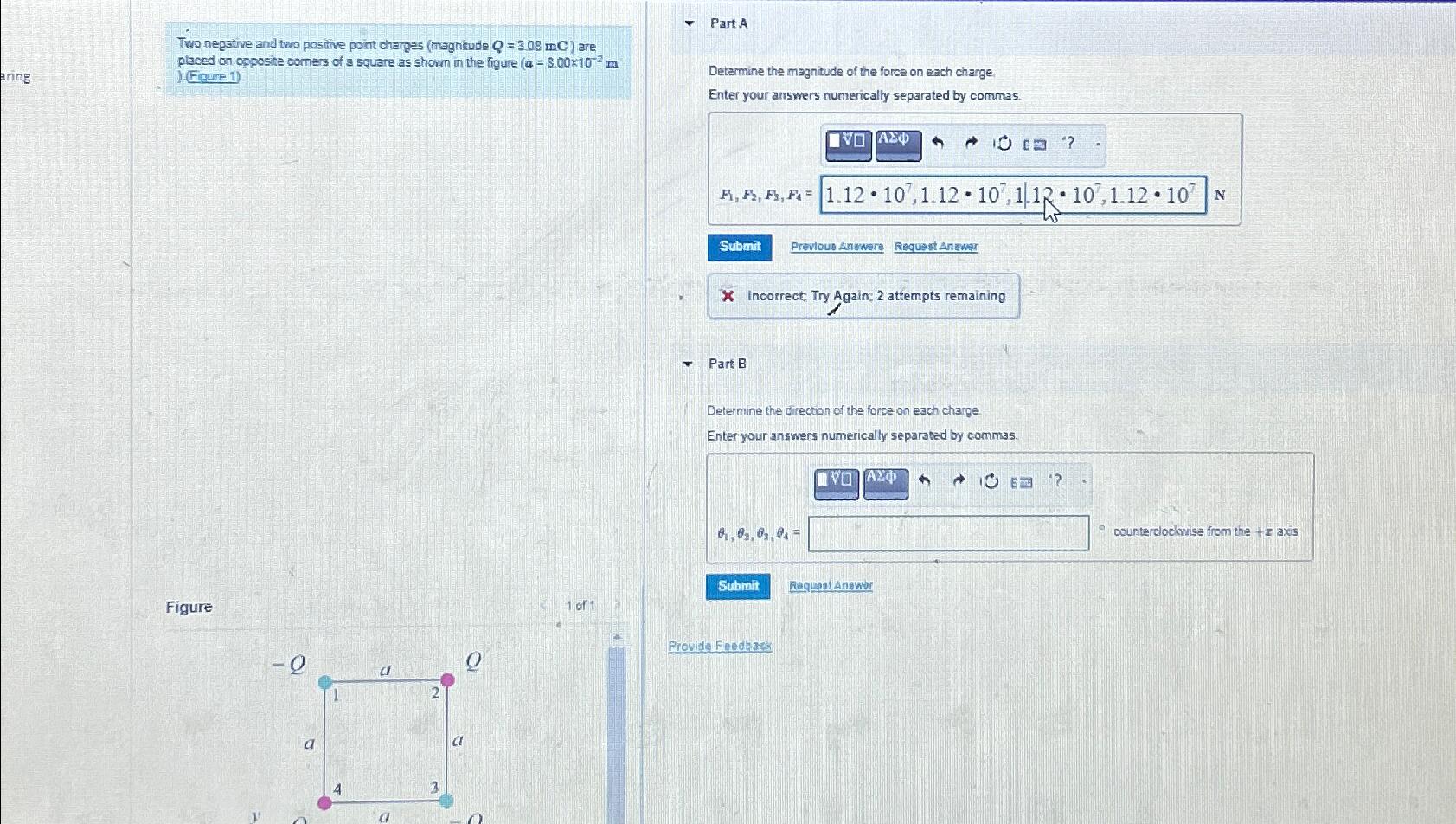 Solved Two negative and two positive point charges | Chegg.com