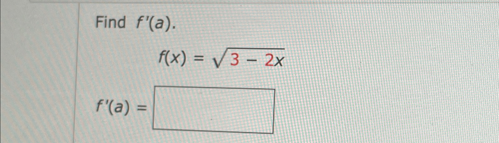 Solved Find F A F X 3 2x2f A