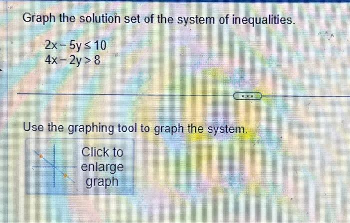 Solved Graph the solution set of the system of inequalities. | Chegg.com