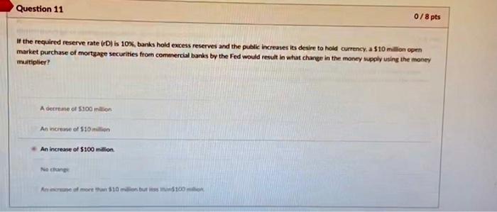 Solved Question 8 0/8 pts Assuming other factors are | Chegg.com