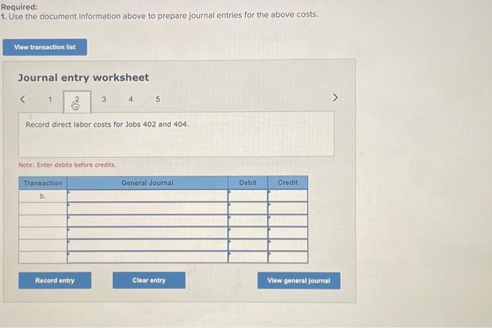 Solved Journal entry worksheet Record the indirect materials | Chegg.com