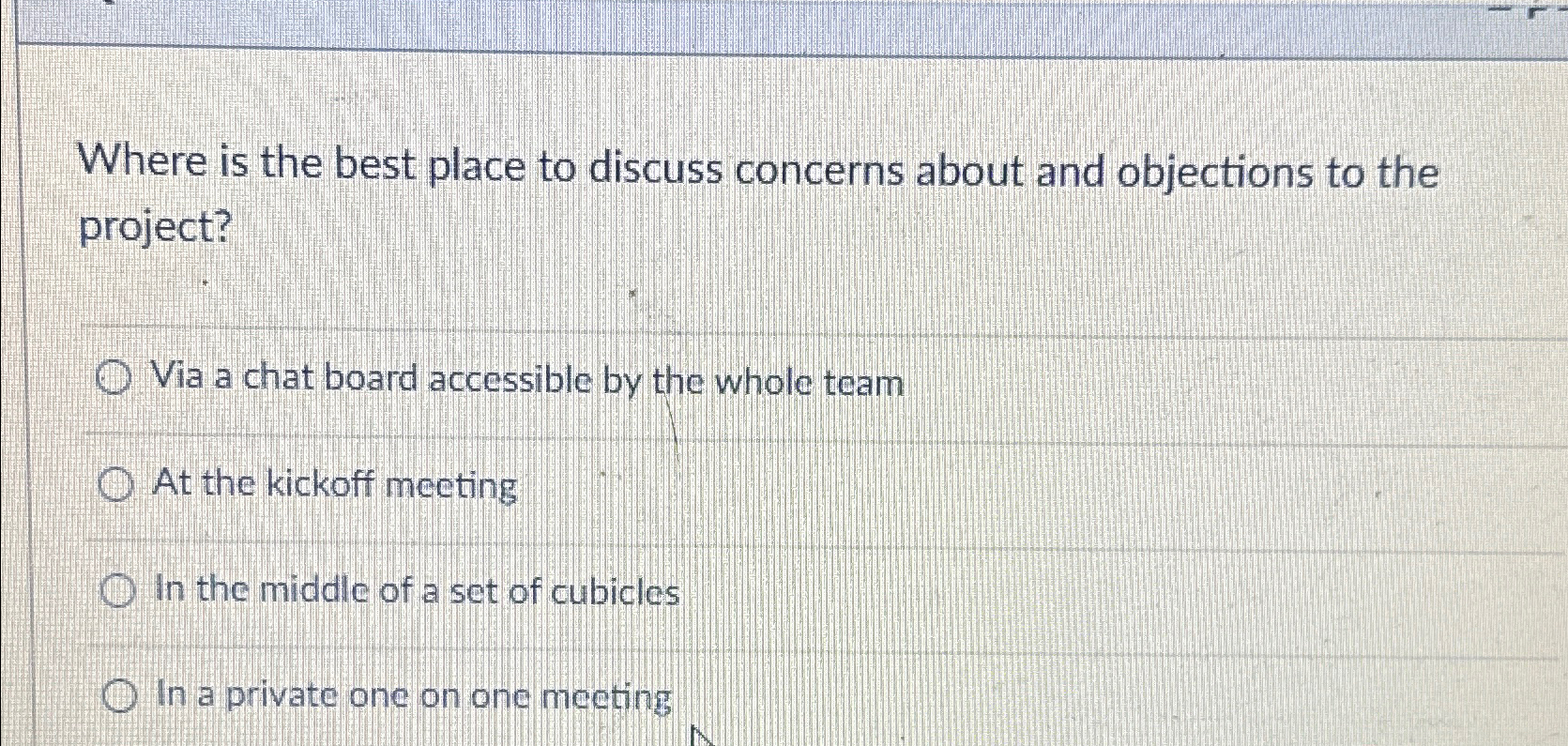 Solved Where is the best place to discuss concerns about and | Chegg.com