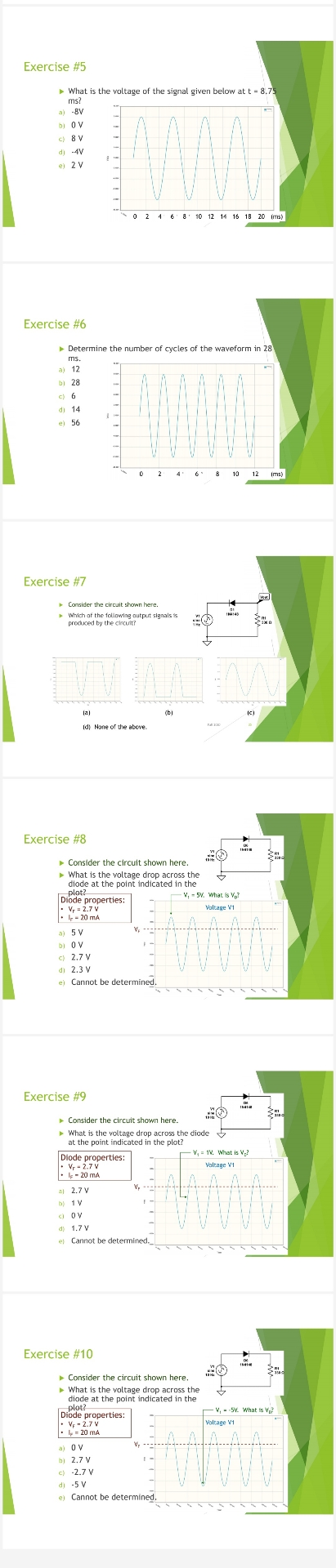 Solved Exercise #5EExercise #8Consider the circuit shown | Chegg.com
