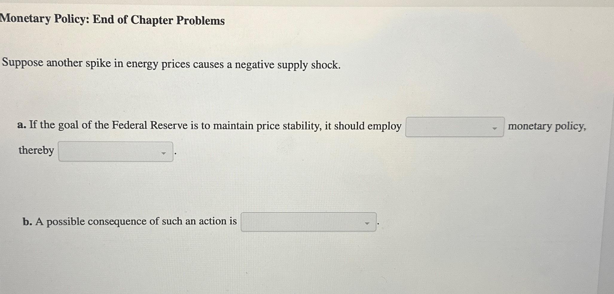 Solved Monetary Policy: End of Chapter ProblemsSuppose | Chegg.com