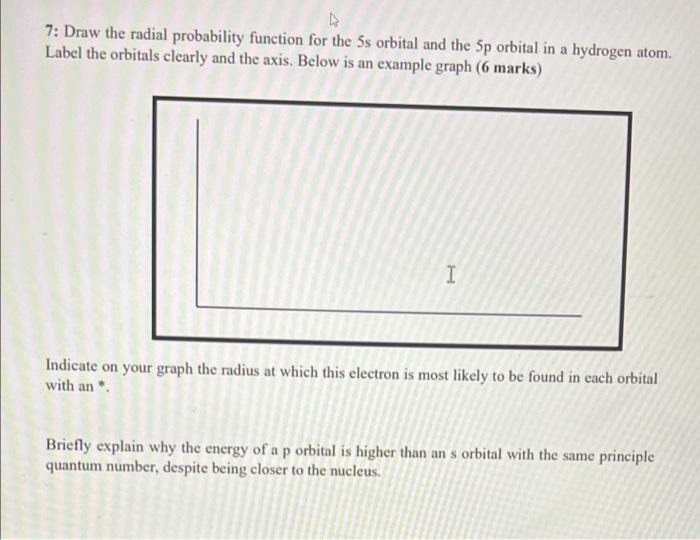 Solved 4 7: Draw the radial probability function for the 5s | Chegg.com