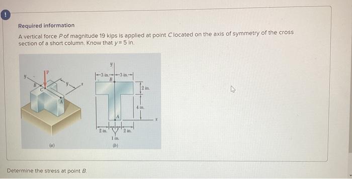 Solved Required information A vertical force P of magnitude | Chegg.com